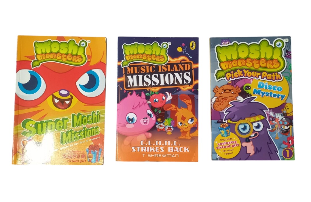 Moshi Monsters Series Story Books (Set of 3), Hobbies & Toys, Books ...