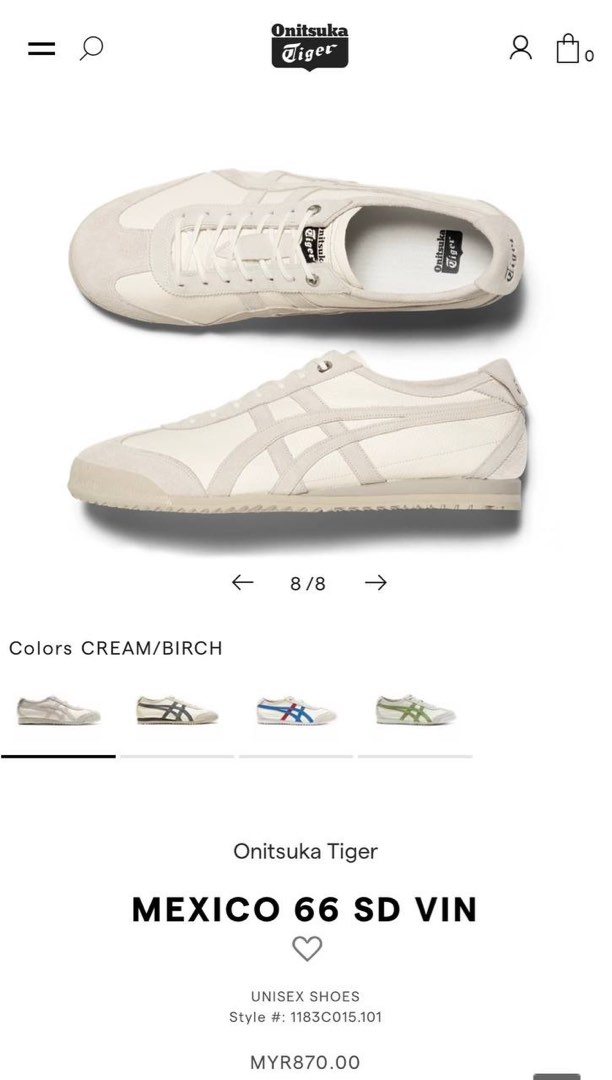 Onitsuka Tiger MEXICO 66 SD VIN - Cream/Birch, Women's Fashion ...
