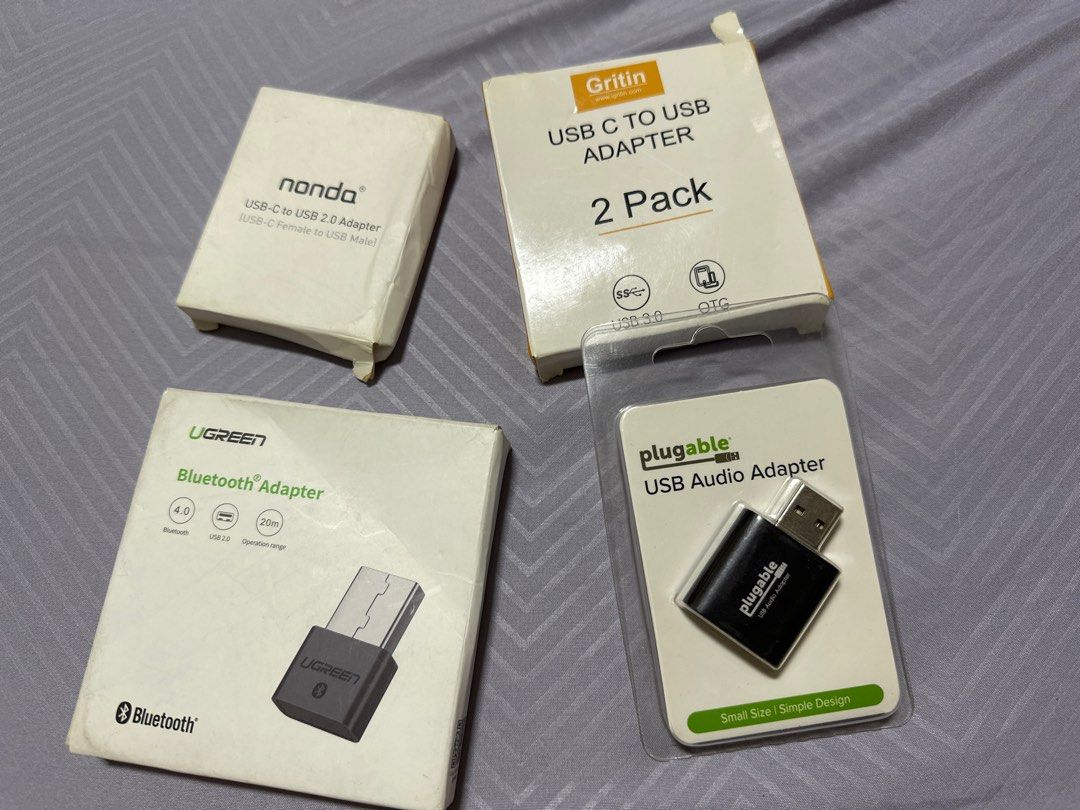 PLUGABLE USB AUDIO ADAPTER / UGREEN BLUETOOTH ADAPTER / USB C TO USB ...