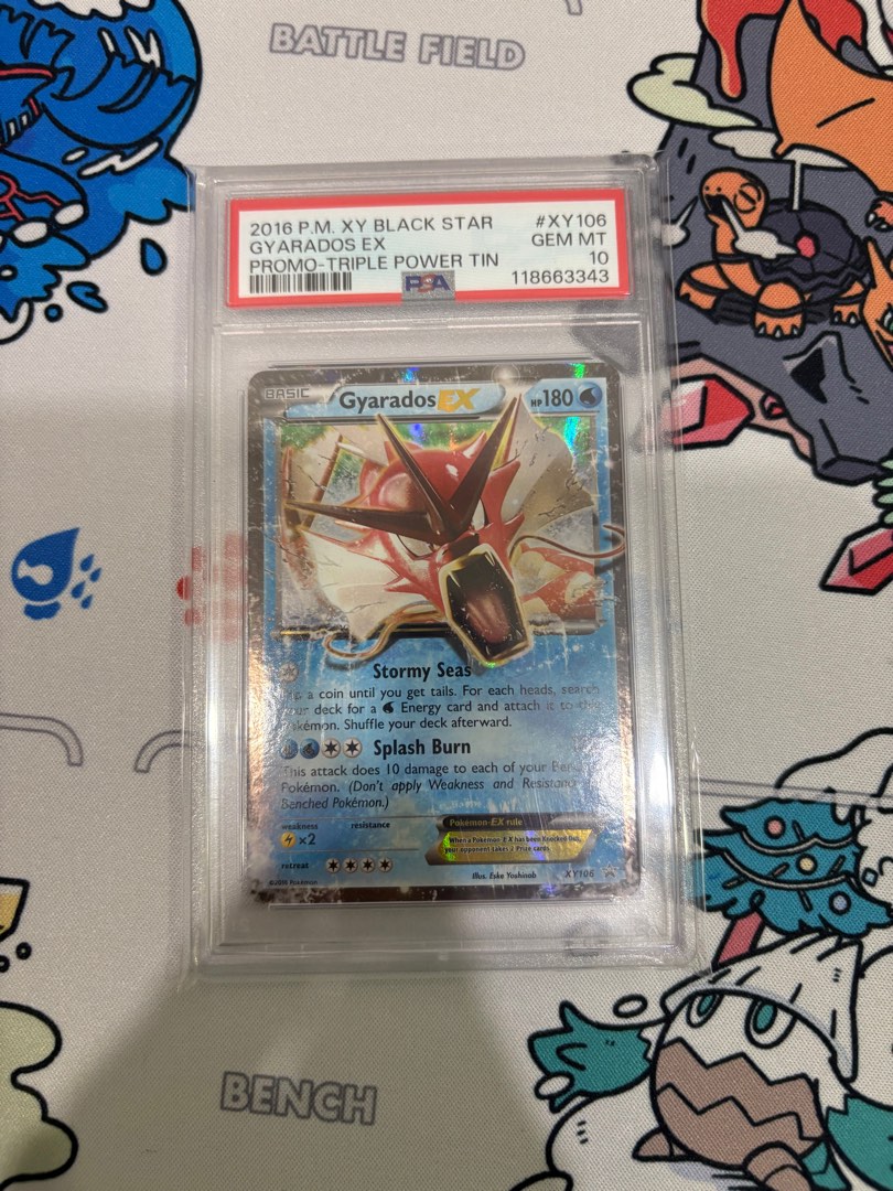 [PSA 10] Gyarados EX XY106 Triple Power Tin PSA 10, Hobbies & Toys ...