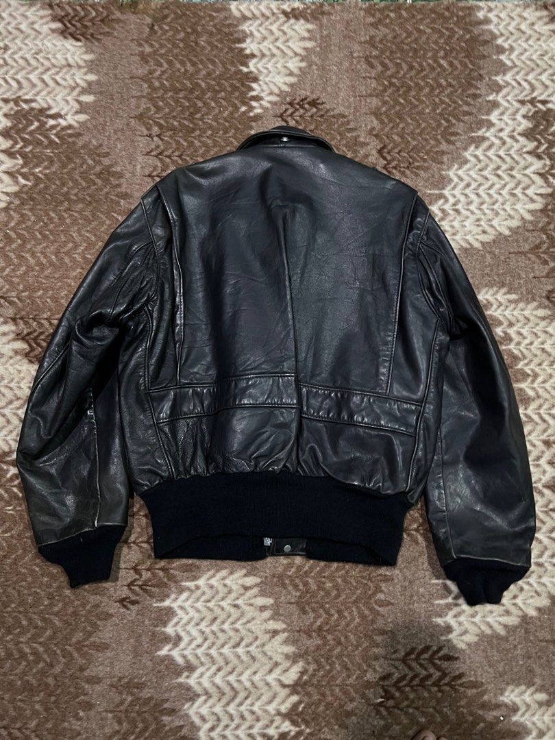 Schott Leather Jacket A2 made in USA, Men's Fashion, Coats, Jackets and ...