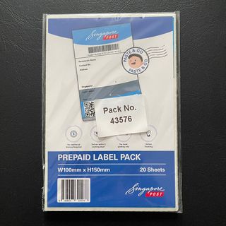 Singpost Prepaid Label 20s Pack, Hobbies & Toys, Memorabilia ...