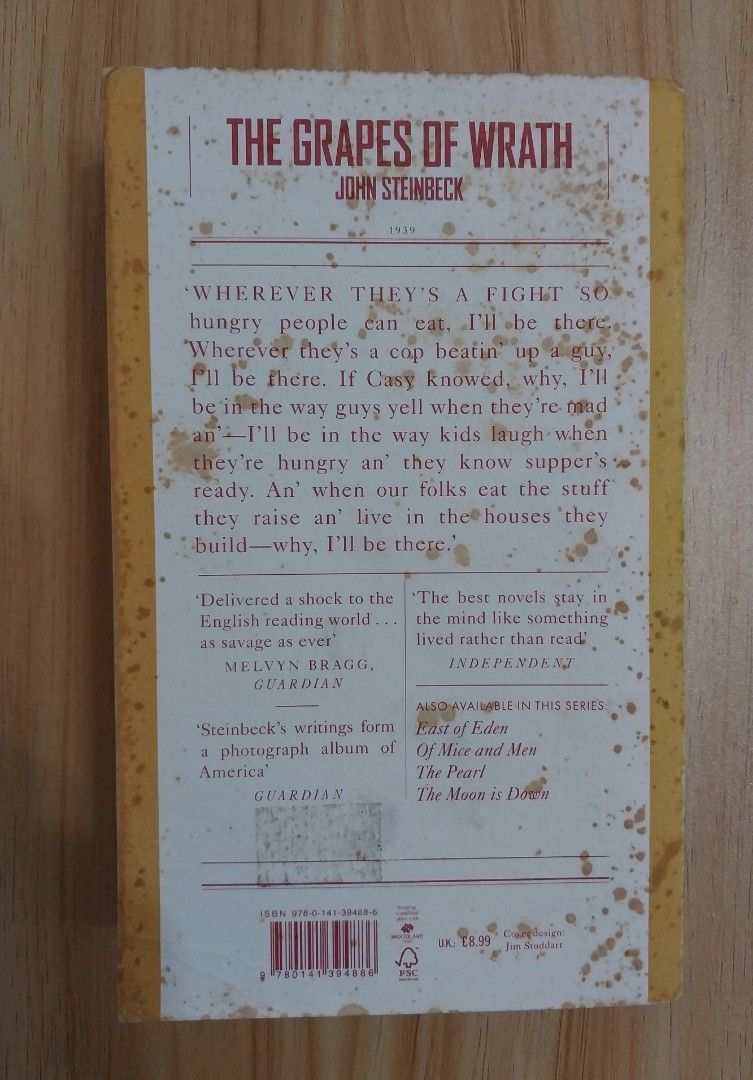 (SL) The Grapes of Wrath by John Steinbeck, RM18+RM10 for post (WM ...
