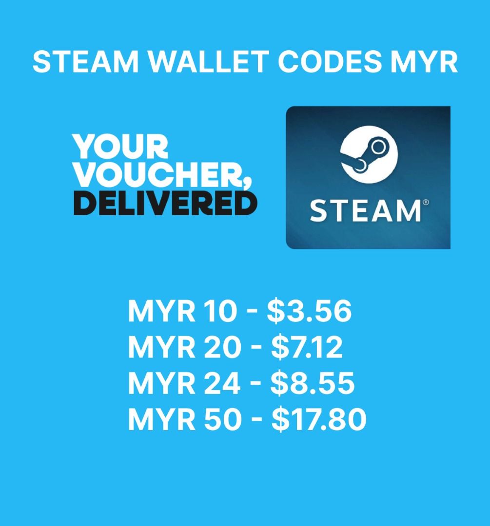 Steam Wallet Code MY | 10RM 20RM 24RM 50RM, Video Gaming, Gaming ...