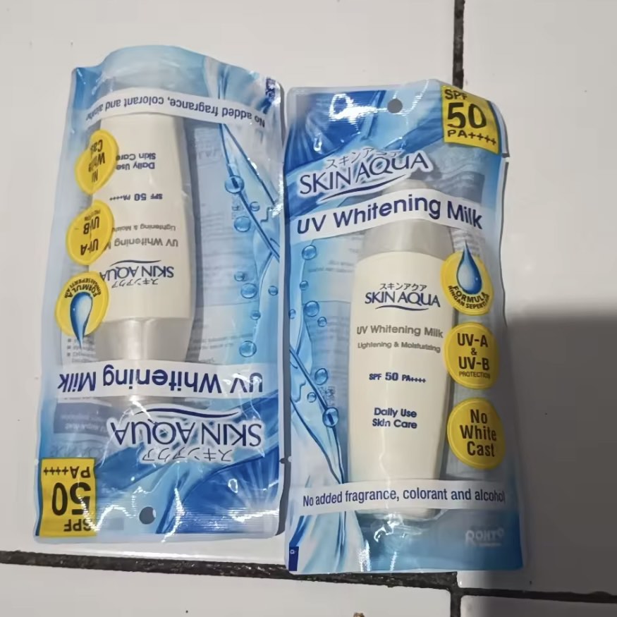 Sunscreen Skinaqua Tutup Putih, Kesehatan & Kecantikan, Kulit, Sabun ...