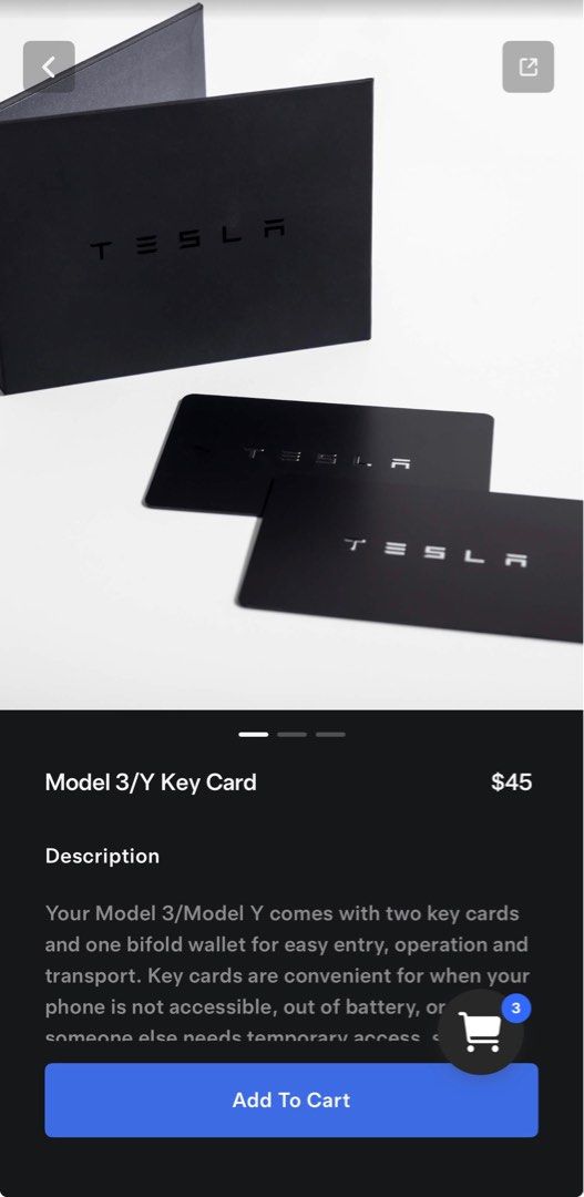 Tesla Model 3/Y Key Card, Car Accessories, Accessories on Carousell