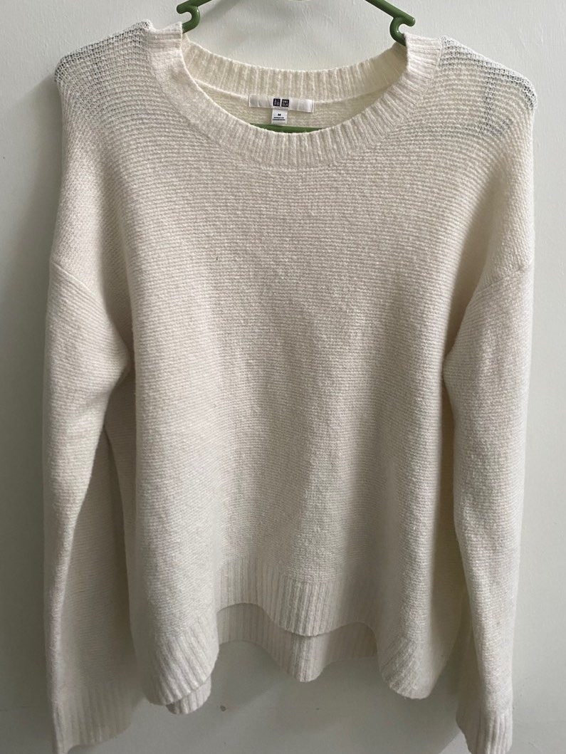 INCL POS Uniqlo Basic Knit Top (Cream), Women's Fashion, Tops, Other ...