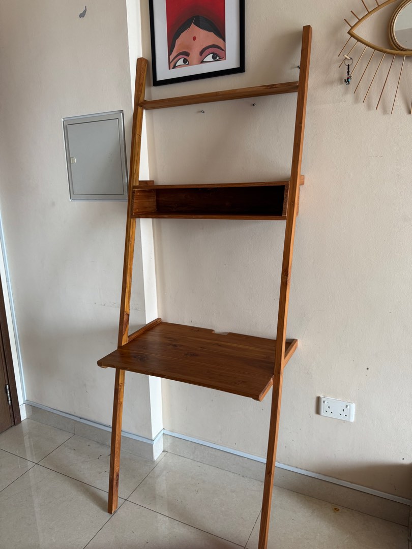 Wooden Ladder Desk with Shelves, Furniture & Home Living, Furniture ...