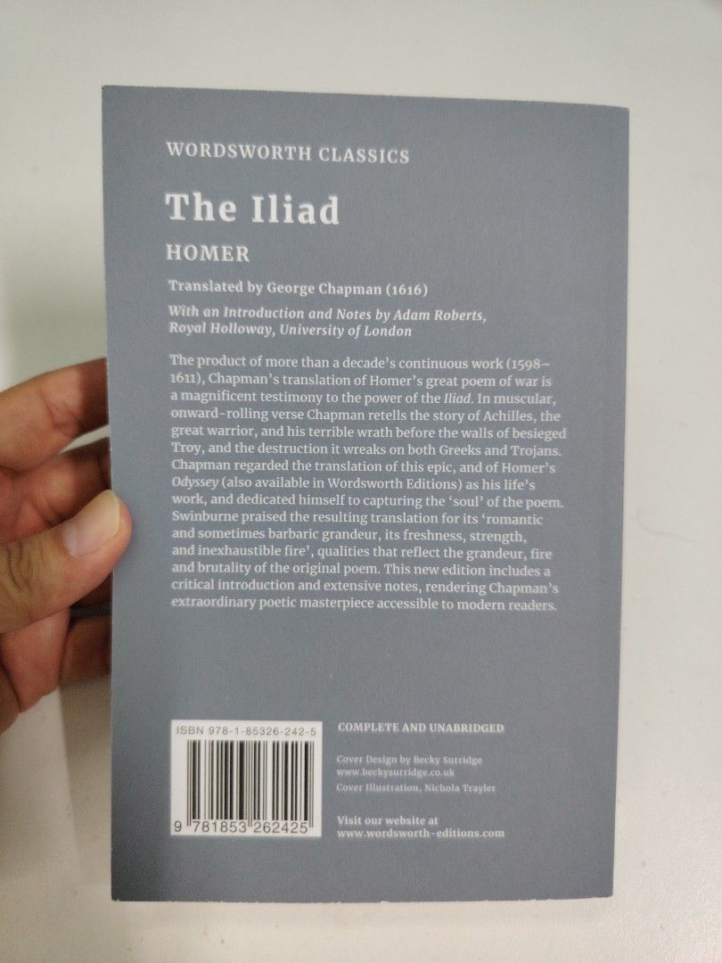 [100% Original] The Iliad by Homer (Wordsworth Classics > Poetry ...