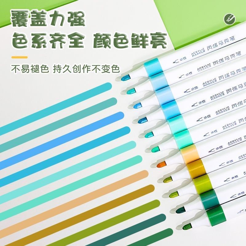 100-Color Acrylic Markers Set, Hobbies & Toys, Stationery & Craft ...