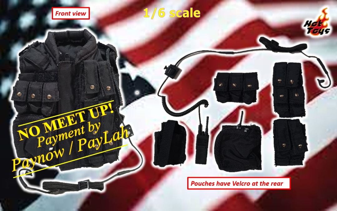 1:6 scale HOT TOYS SWAT Ver.1 Tactical Vest with Flash Bang Pouch ...