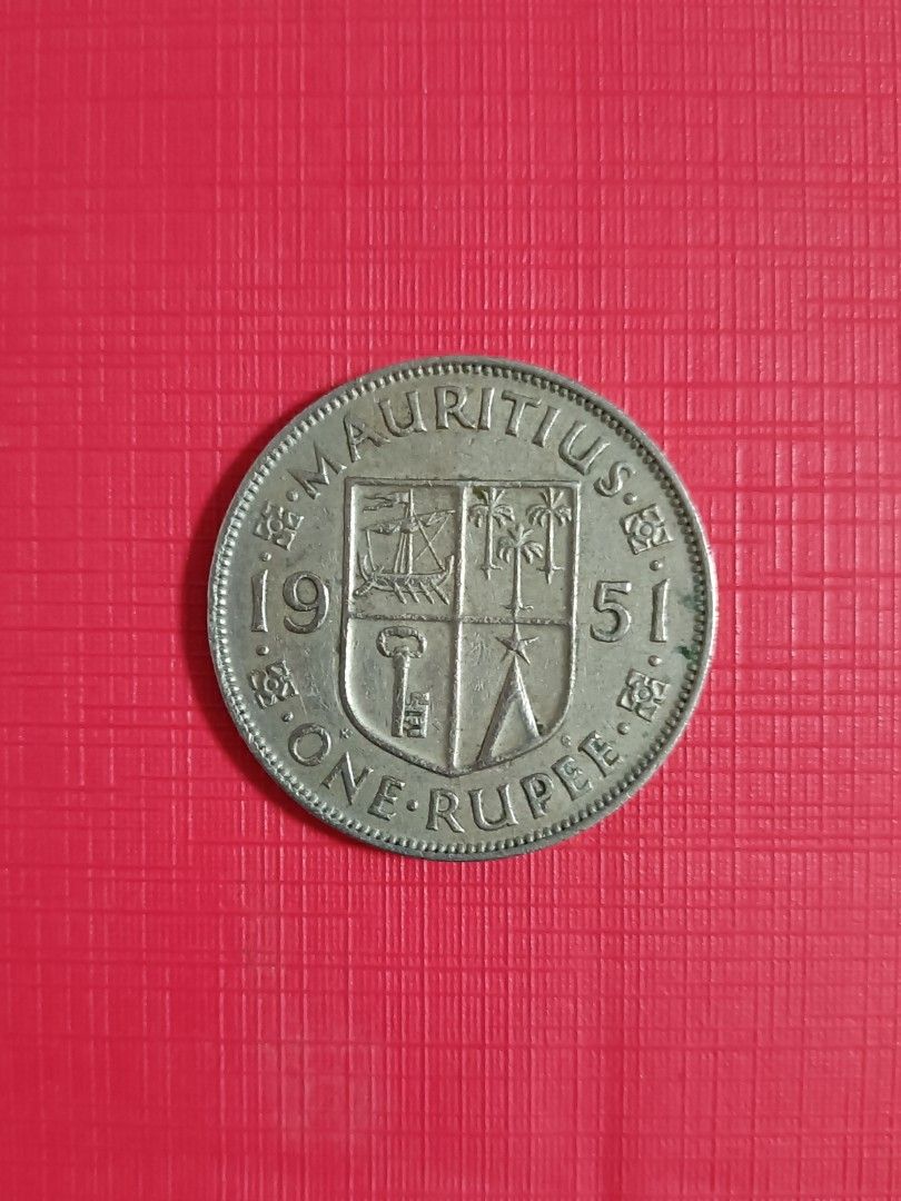 1951 Mauritius One Rupee Coin Original Condition, Hobbies & Toys ...