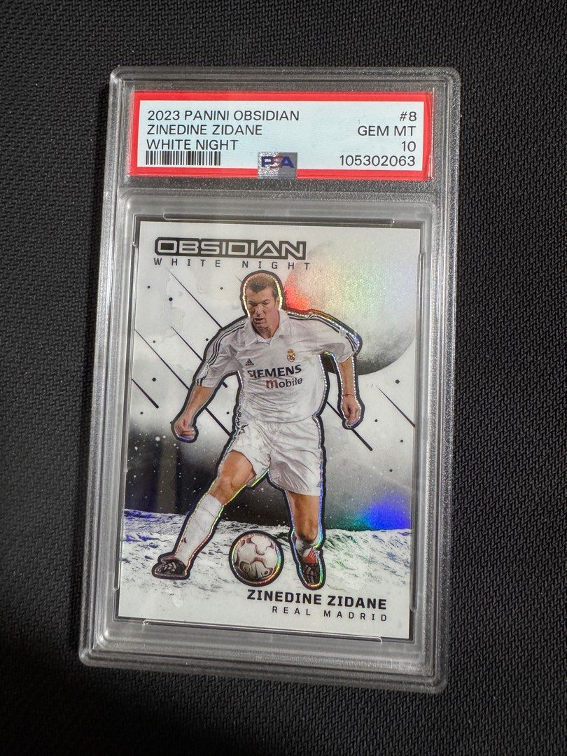 2023 Panini Soccer Card Obsidian Zinedine Zidane White Night PSA 10 ...