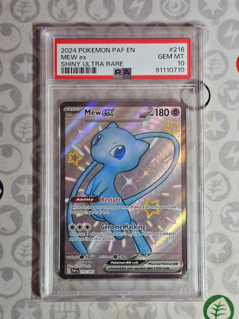 2024 Pokemon PAF EN Mew ex Shiny Ultra Rare PSA 10, Hobbies & Toys ...