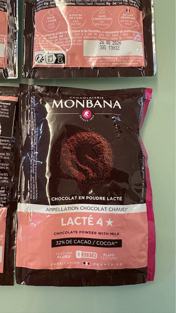 4x Monbana Lacte 4 Hot Chocolate Powder - Expiry Date 2026 - Made in ...