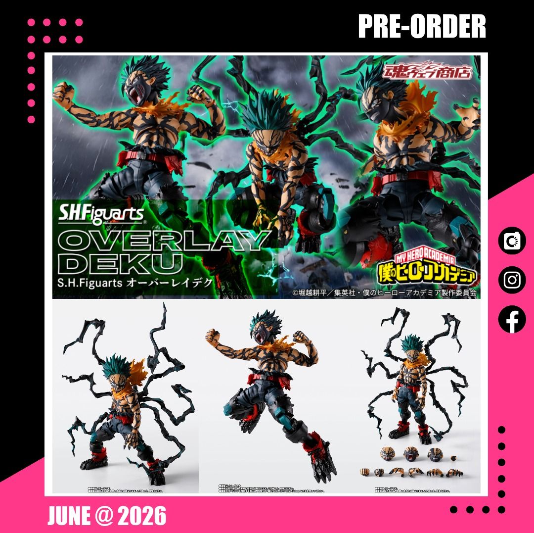 26年6月預訂！魂限定！全新未開封 日版 Bandai s.h.figuarts SHF 綠谷出久 (Overlay Deku ver.) 我 ...