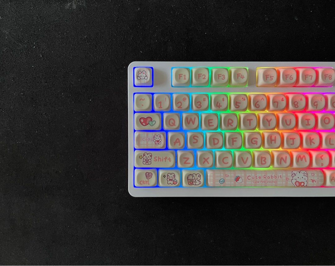 🐰 Bunny Wireless RGB Custom Gaming Mechanical Keyboard | 90% Layout ...
