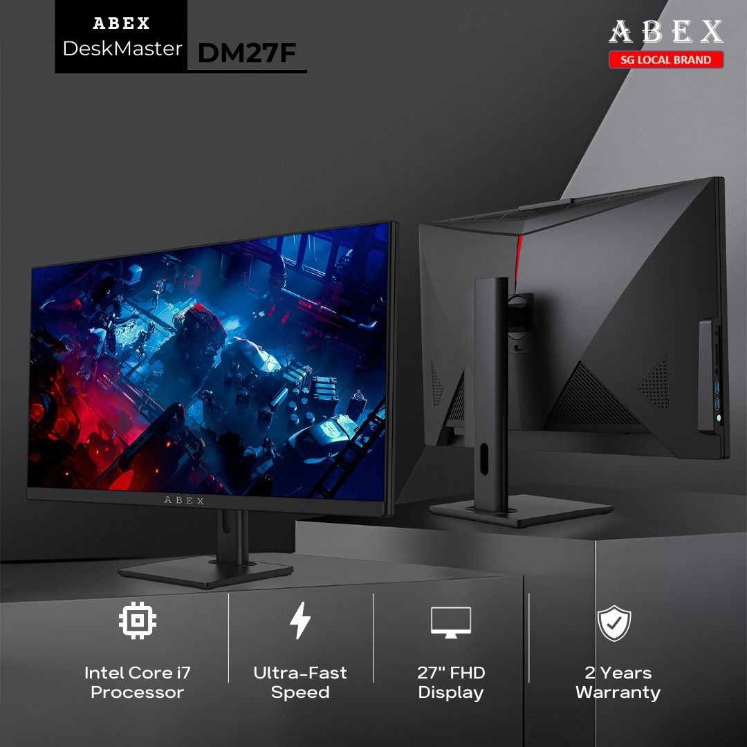 ABEX DM27F / All In One Gaming Desktop PC / 27" FHD Display / i7-13700 ...