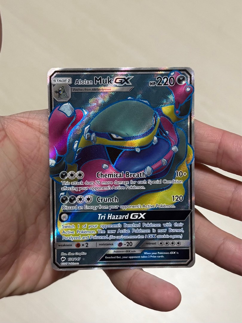 Alolan Muk GX FA Burning Shadows Pokemon TCG 138/147, Hobbies & Toys ...