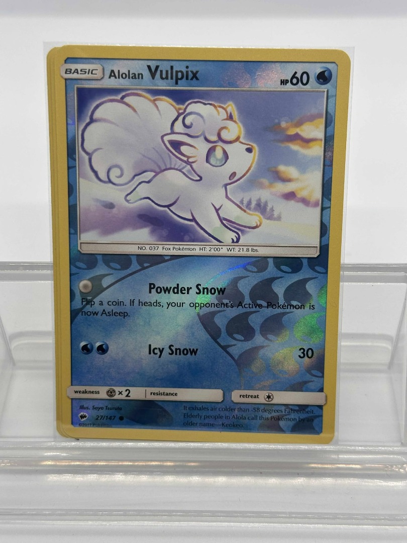 Alolan Vulpix [Reverse Holo] #27 Pokemon Burning Shadows, Hobbies ...