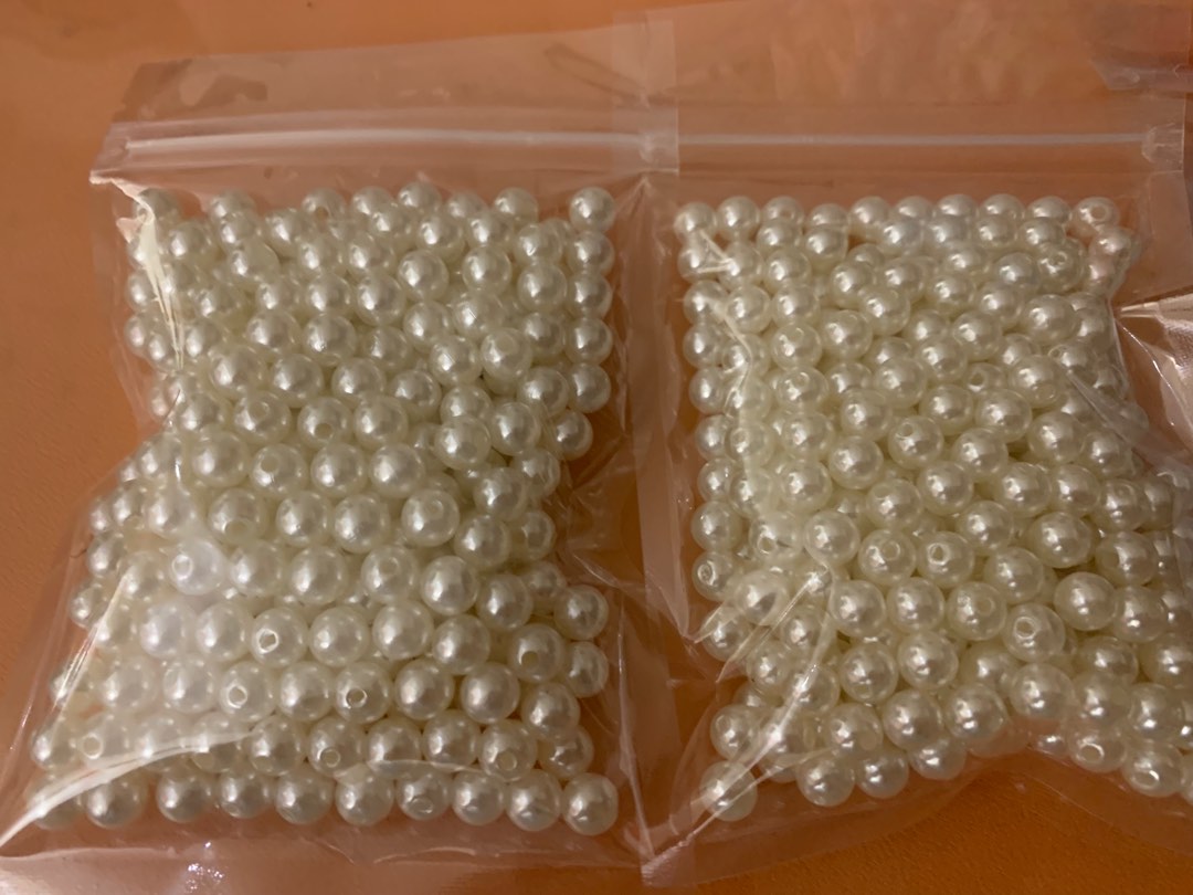 Assorted Beads - White, Blue, and Black, Hobbies & Toys, Stationery ...