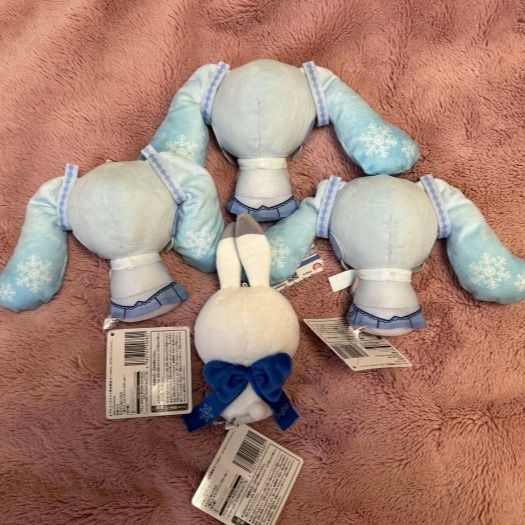 BNEW Hatsune Miku SNOW Miku SET x Mochipico Mochipiko Collab AUTHENTIC 12cm PIAPRO / Vocaloid ...