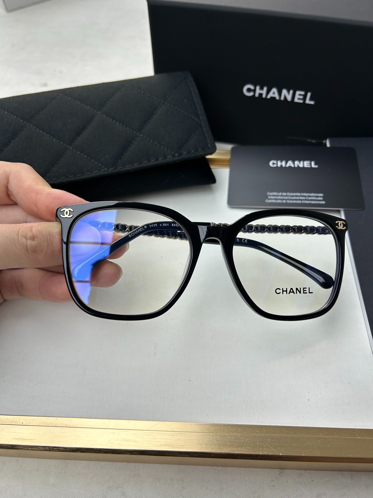 Chanel CH3435 Natural Eyeglasses, Men's Fashion, Watches & Accessories ...