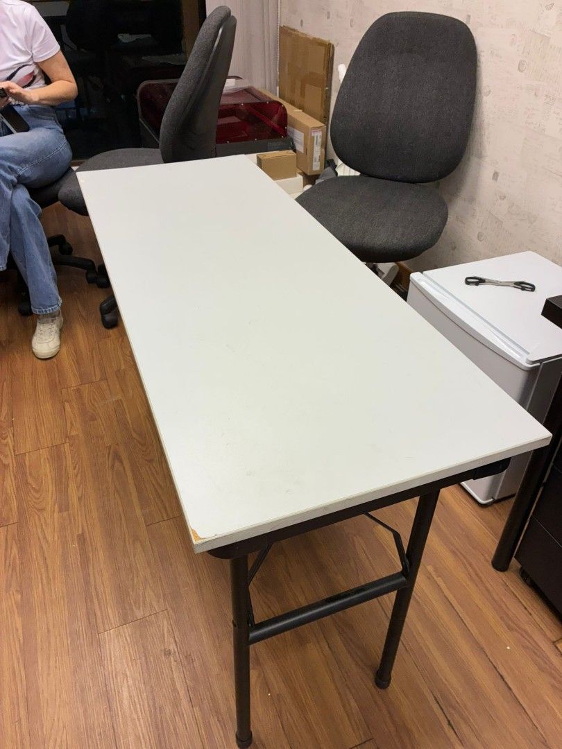 Grey Folding Trestle Table. $100 pickup Mong Kok by Sun 7th, 傢俬＆家居, 傢俬 ...