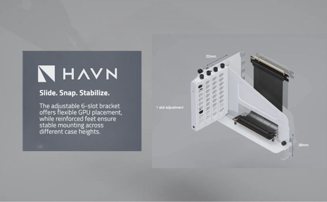 HAVN Universal VGPU Kit with Premium PCIe 5.0 Riser Cable | Vertical ...