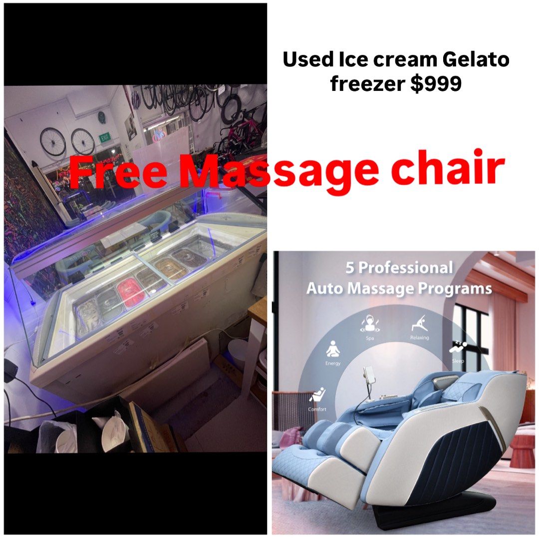 Ice cream gelato freezer display, Furniture & Home Living, Kitchenware ...