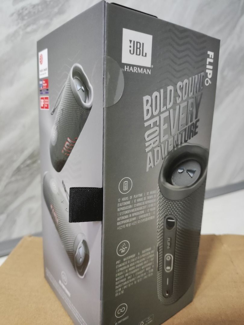 JBL Flip 6 Portable Bluetooth Speaker(Grey) - Brand New, Audio ...