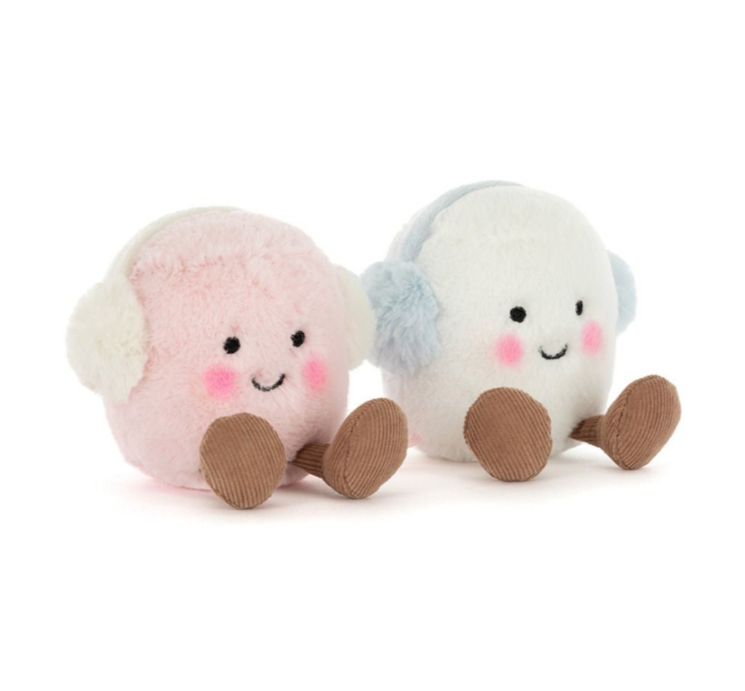 Jellycat Amuseables Toastie Pink and White Marshmallows, Hobbies & Toys ...