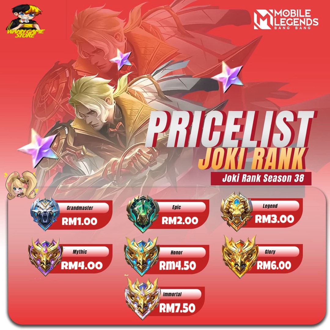 JOKI RANK MOBILE LEGEND, Video Gaming, Gaming Accessories, Game Gift ...