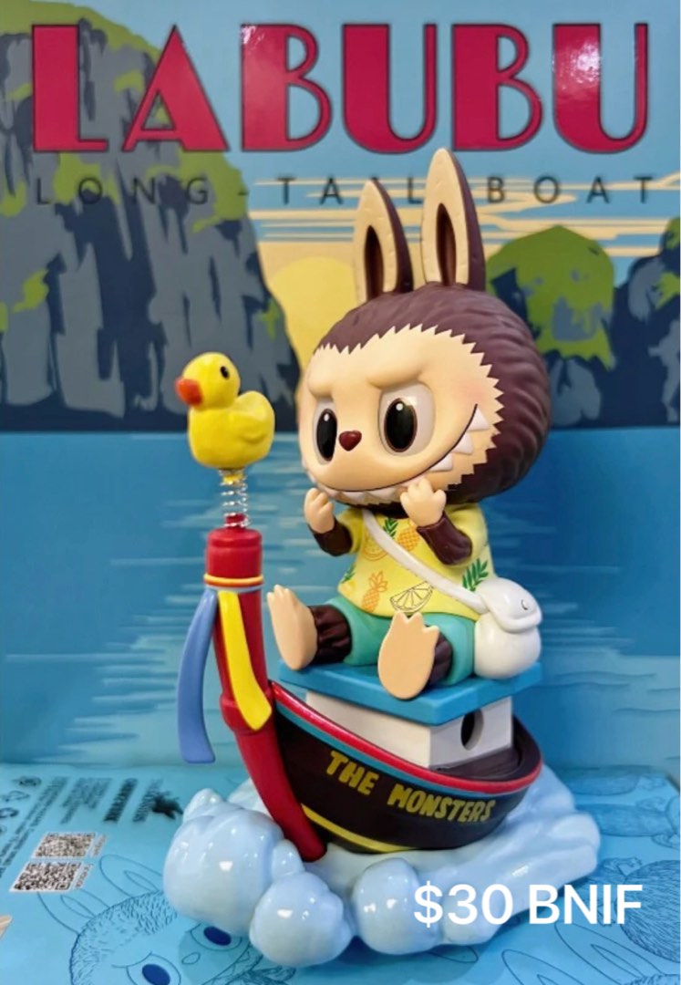 Labubu Long Tail Boat Figure & Rayan Earphone Case, Hobbies & Toys ...