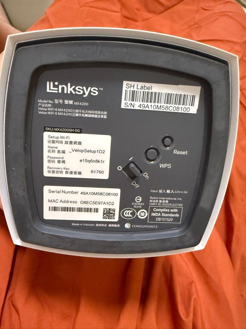 Linksys MX4200 WiFi 6 Mesh Router, Computers & Tech, Parts ...