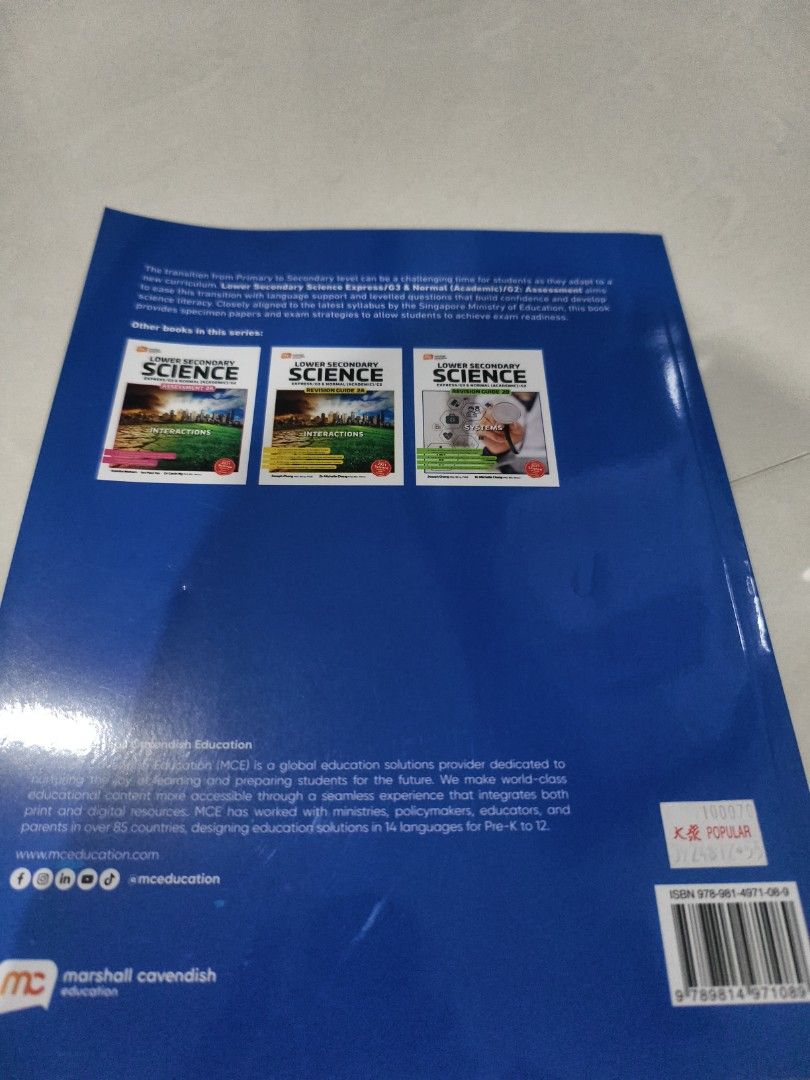 Lower Secondary Science Assessment 2B Textbook, Hobbies & Toys, Books ...