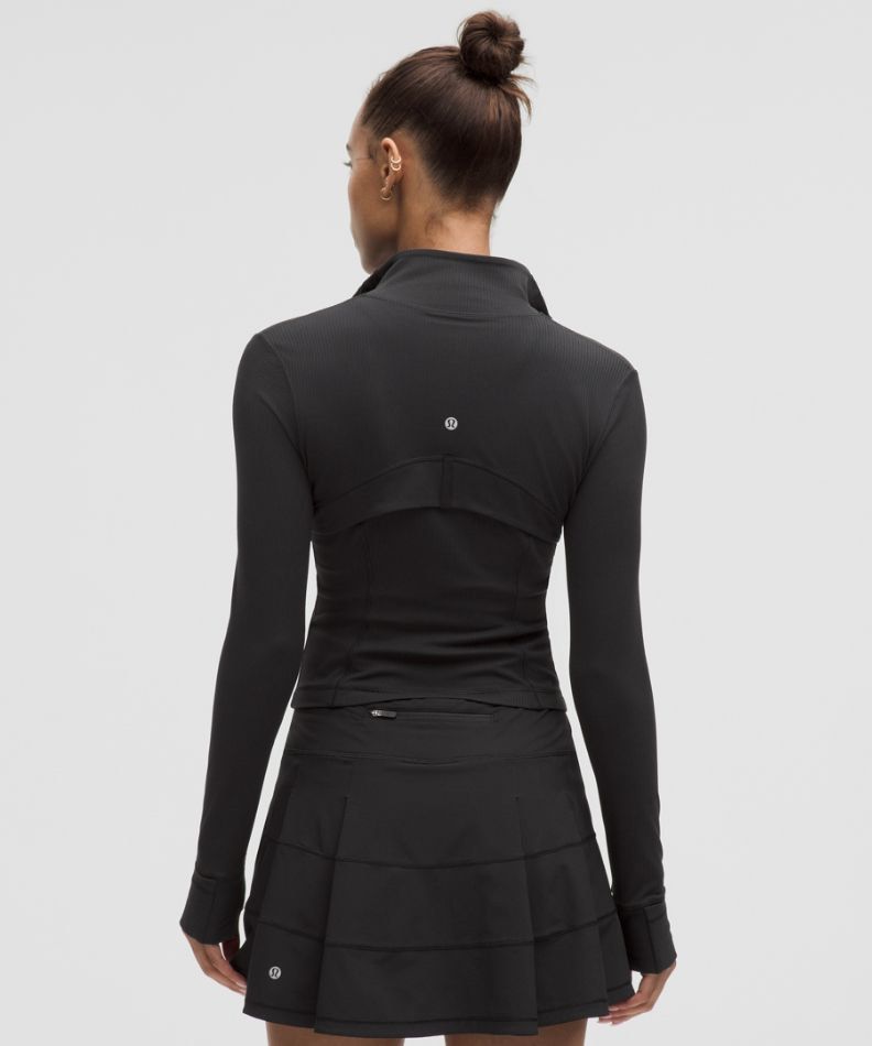 Lululemon cropped ribbed Define Jacket - Black, Women's Fashion ...