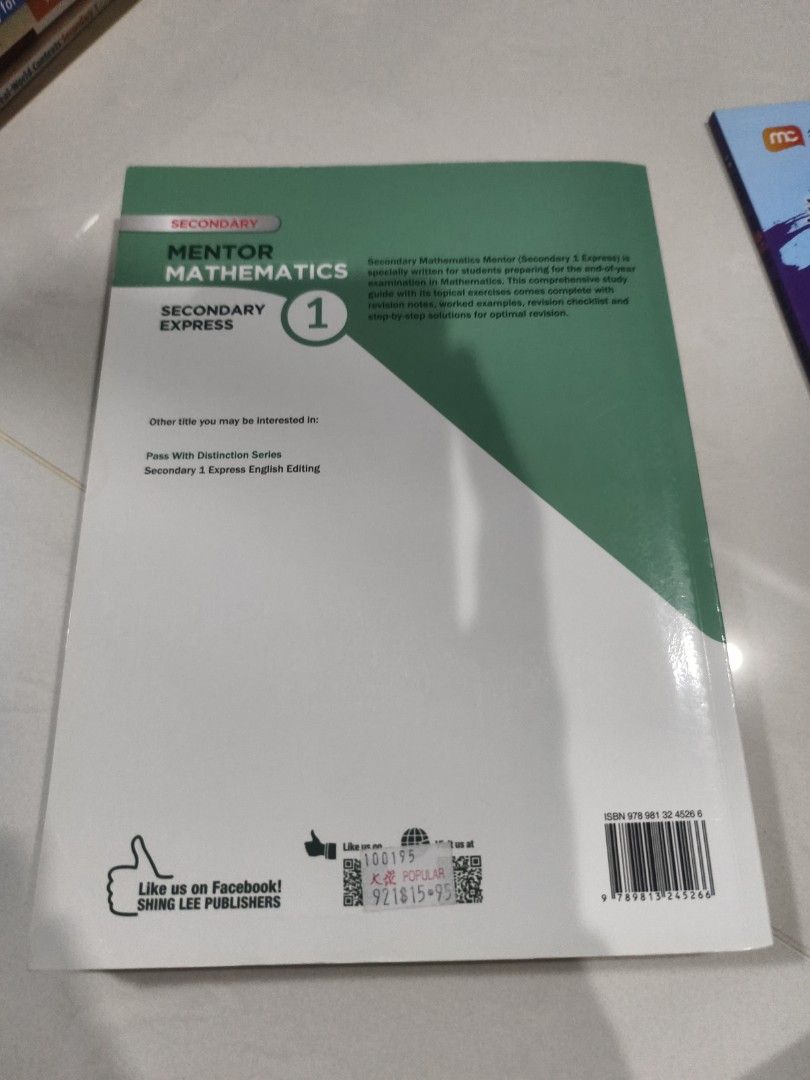 Mentor Mathematics Secondary Express 1 Textbook, Hobbies & Toys, Books ...