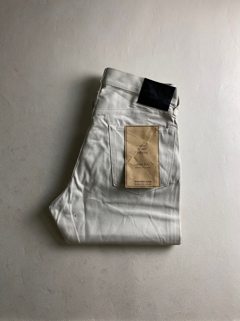 Momotaro 0306-IVO Ivory Denim Tight Tapered Jeans not momotaro flat ...