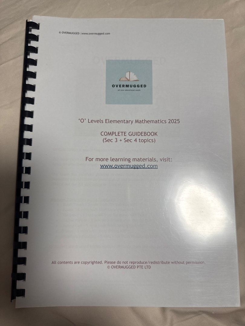 O Levels Elementary Mathematics 2025 Guidebook, Hobbies & Toys, Books ...