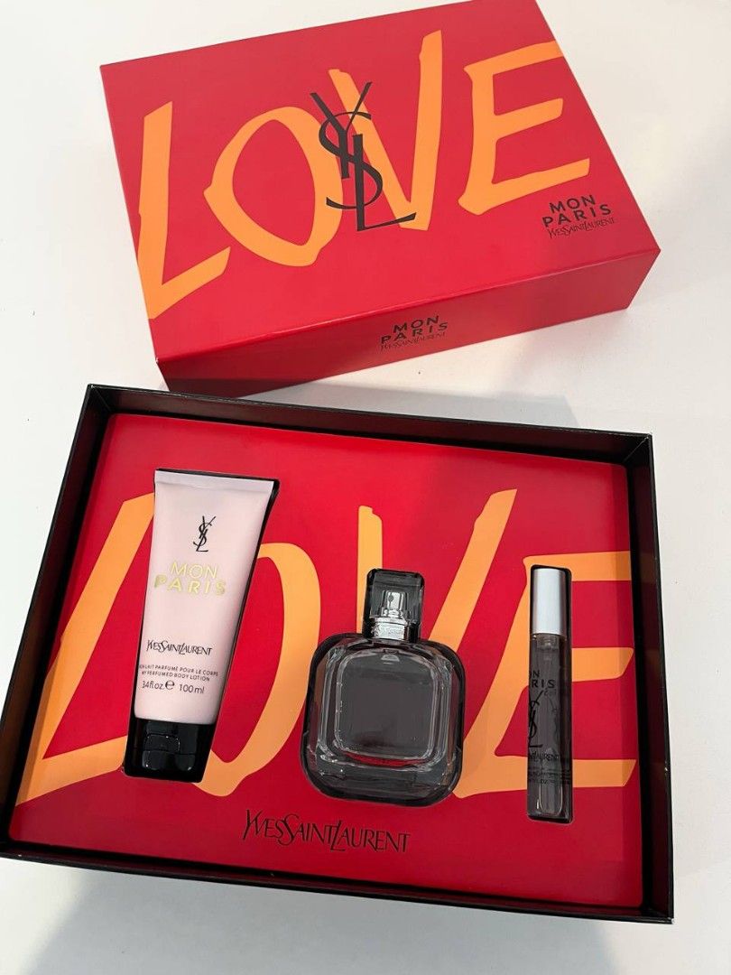 ORIGINAL YSL MON PARIS SET 3IN1 (EDP 20ML,EDP 80ML,BODY LOTION 100ML ...