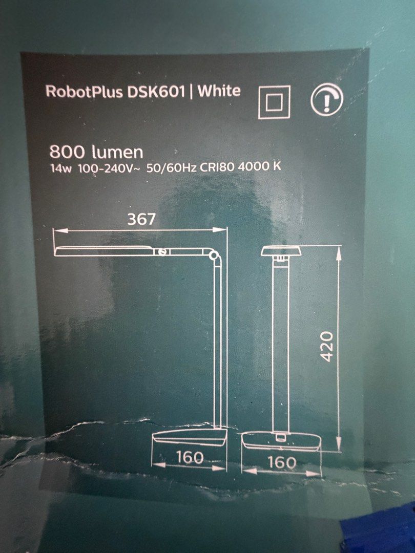 Philips LED Desk Light - RobotPlus DSK601, Furniture & Home Living ...