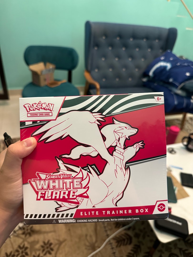 Pokemon Scarlet & Violet White Flare Elite Trainer Box, Hobbies & Toys ...