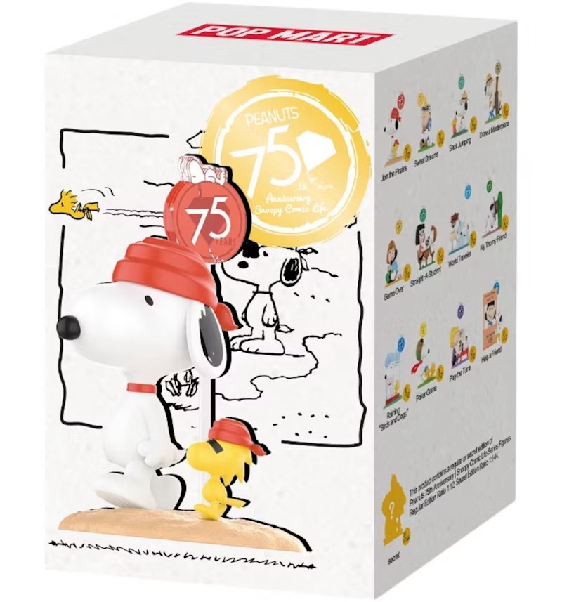 Pop Mart Peanuts 75th Anniversary Snoopy Comic Life Series Figures ...