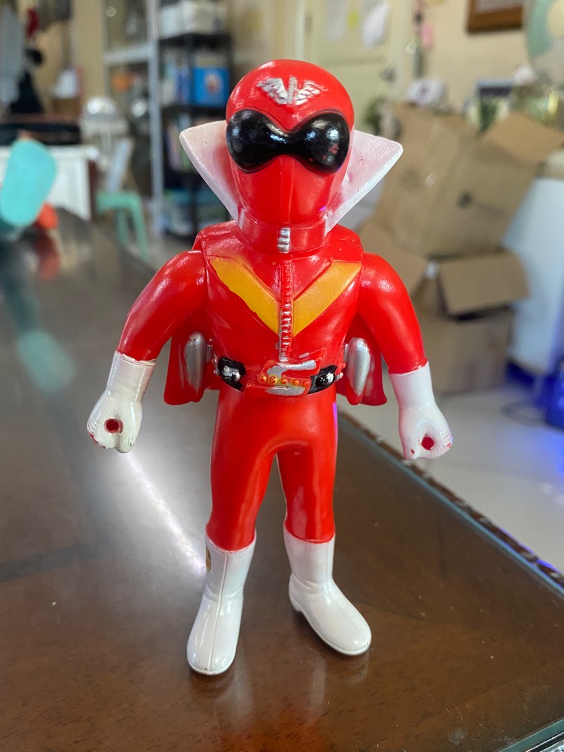 Popy Himitsu Sentai Gorenger Aka ranger Red Tokusatsu Vintage Soft ...