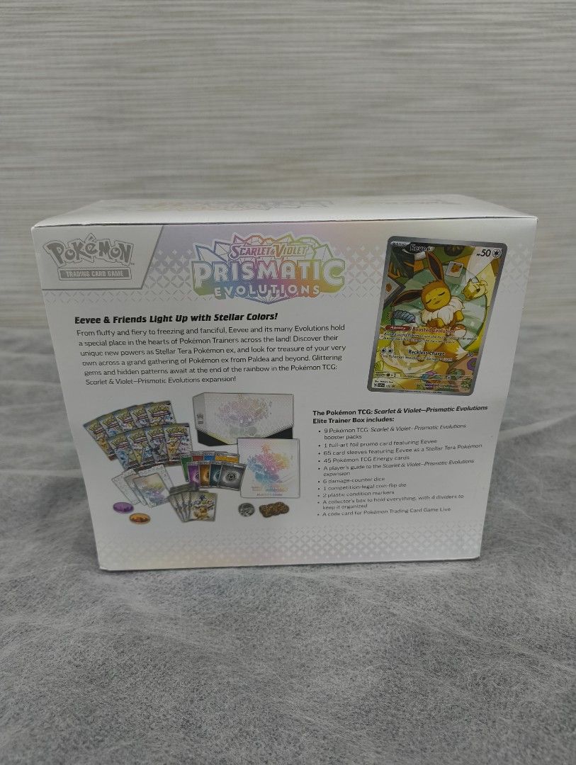Prismatic evolutions ETB sealed, Hobbies & Toys, Toys & Games on Carousell
