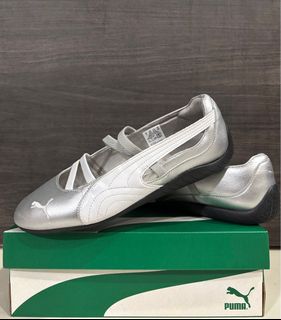 Puma Speedcat Ballet Flats - White/ Black, Women's Fashion, Footwear ...