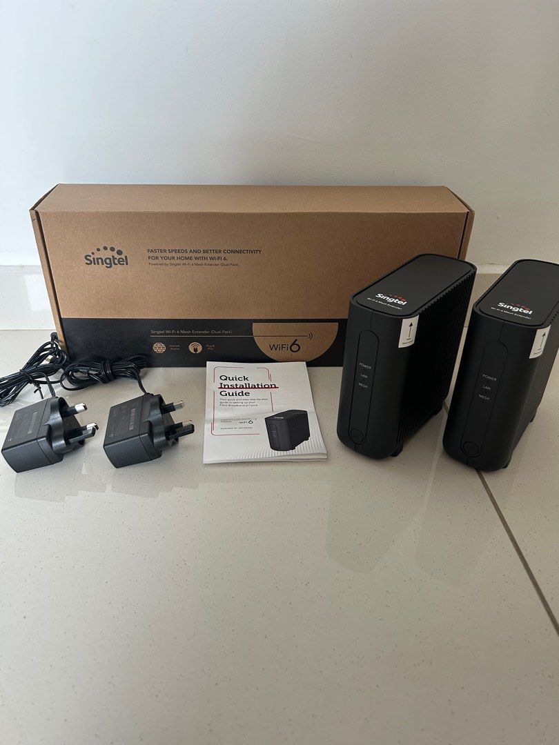 Singtel Wi-Fi 6 Mesh Extender (Dual Pack), Computers & Tech, Parts ...