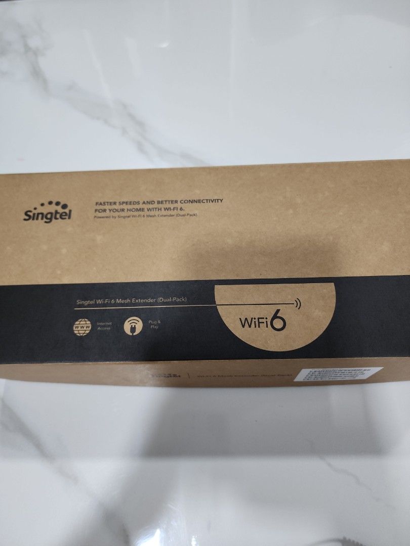 FULL SET - Singtel ZTE WiFi 6 Optical Network Router and Mesh Extender ...