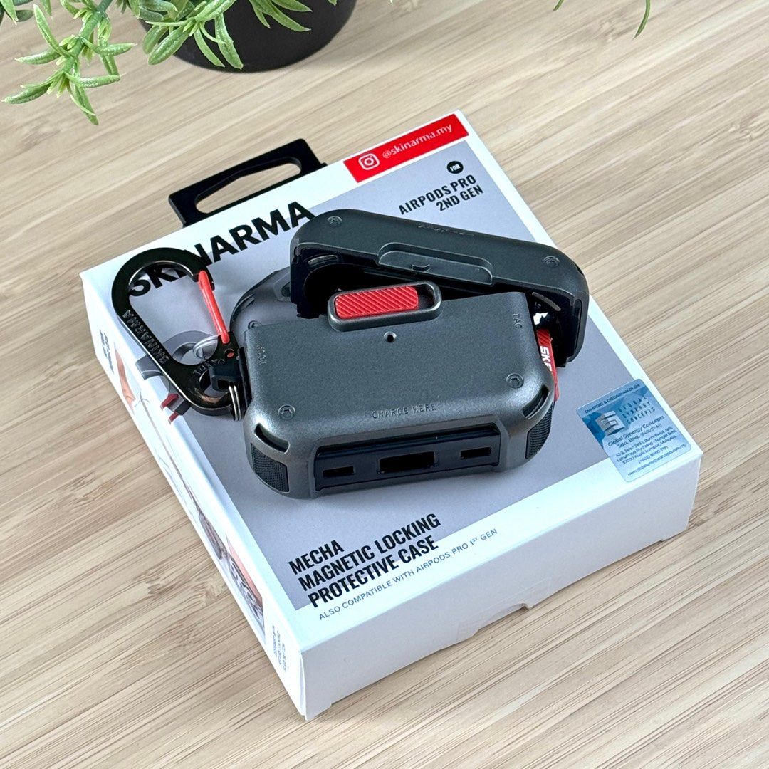 Skinarma Mecha Magnetic Locking Protective Case for AirPods Pro 2nd Gen ...